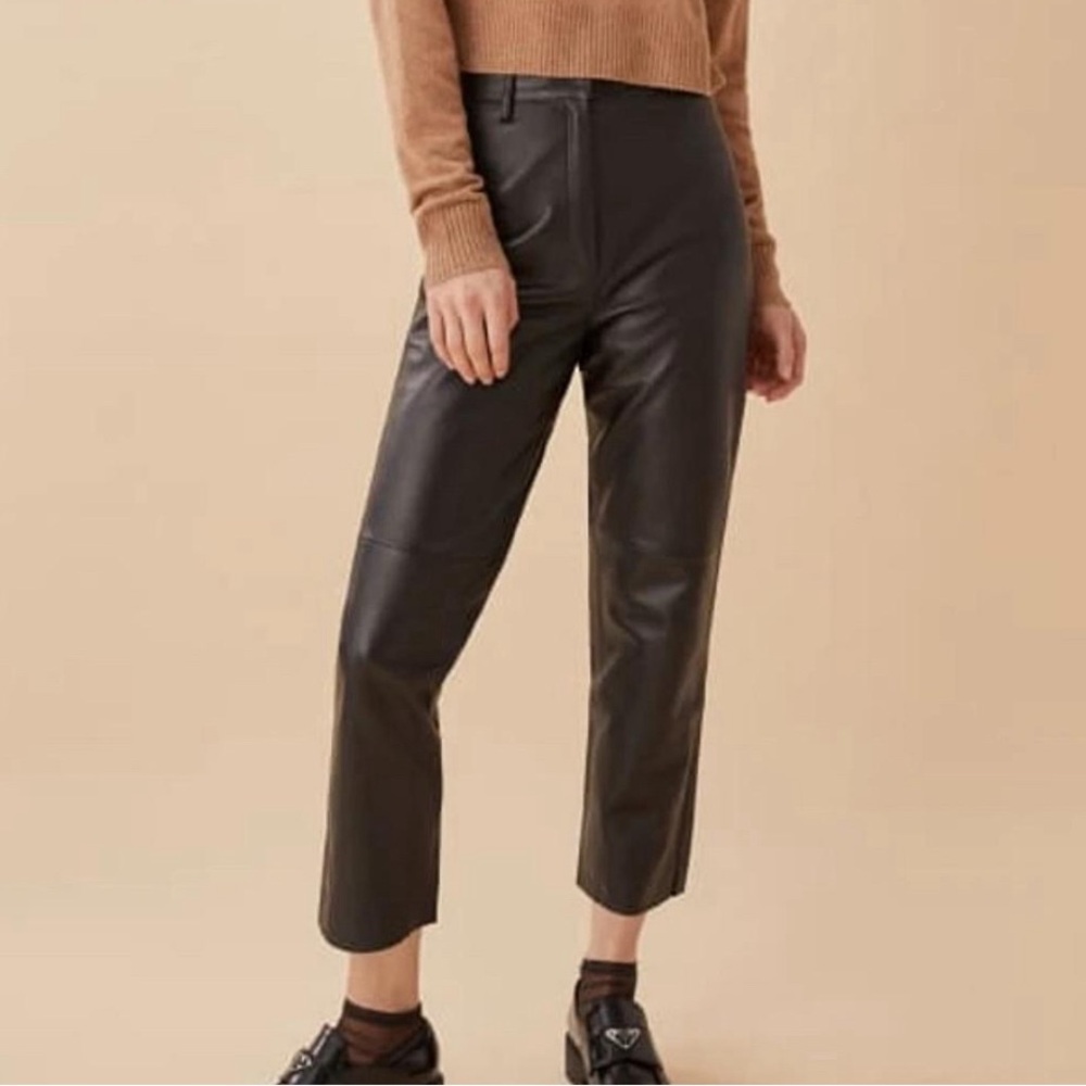 Reformation X Veda Leather Pants - Gem